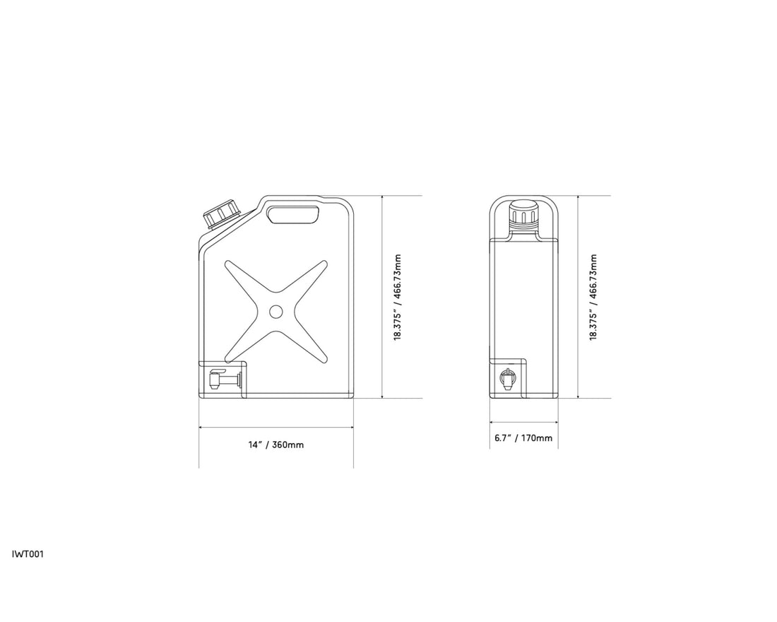20L Plastic Jerry Can Water Tank - 5 Gal – IRONMAN 4X4 America