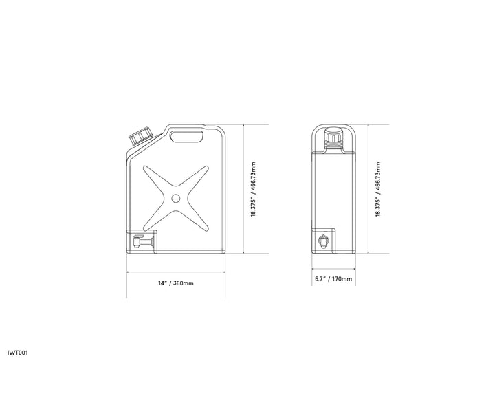 20L Plastic Jerry Can Water Tank - 5 Gal – IRONMAN 4X4 America